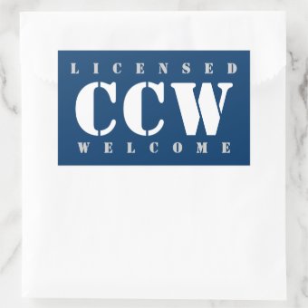 Licensed CCW Welcome Rectangular Sticker | Zazzle