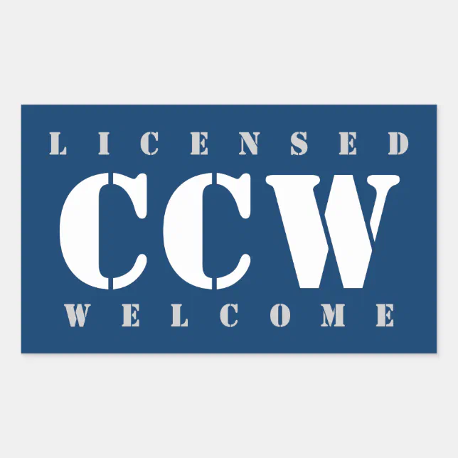 Licensed CCW Welcome Rectangular Sticker | Zazzle