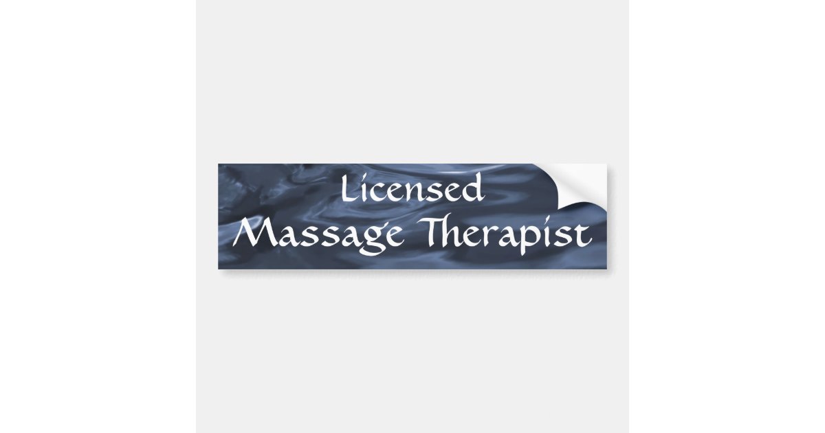 Licensed Massage Therapist 2 (blue) Bumper Sticker | Zazzle