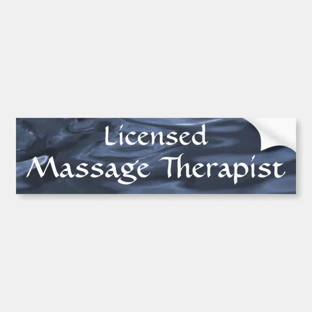 Licensed Massage Therapist 2 (blue) Bumper Sticker | Zazzle