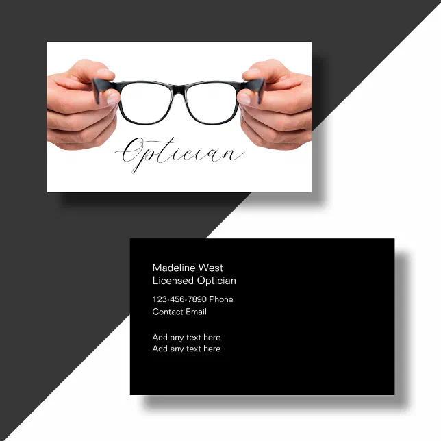 Licensed Optician Eye Care Business Cards | Zazzle