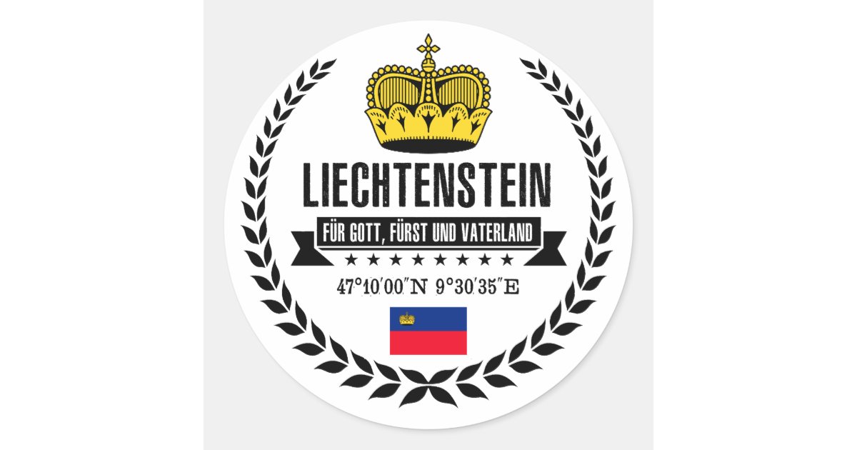 Liechtenstein Classic Round Sticker | Zazzle