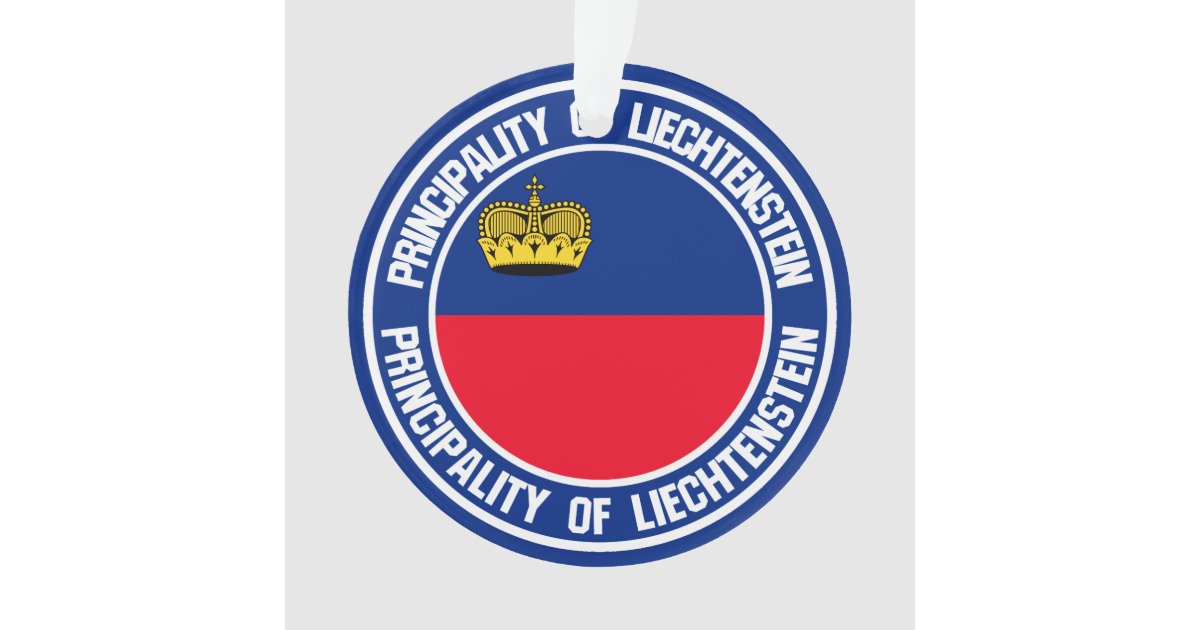 Liechtenstein Round Emblem Ornament | Zazzle.com
