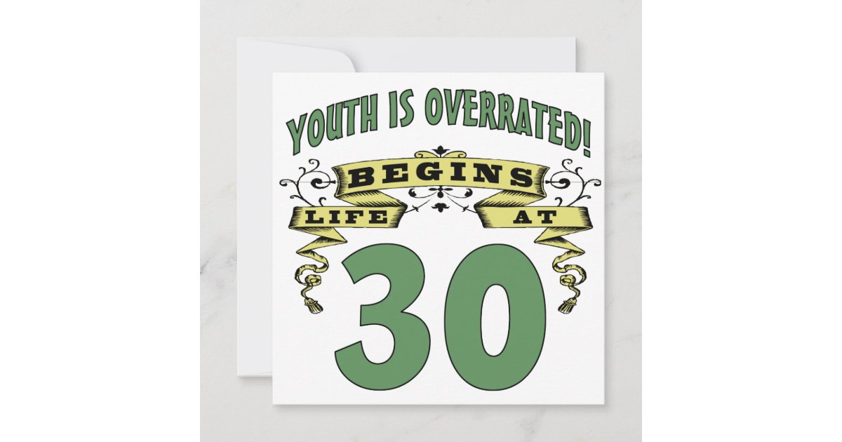 Life Begins At 30th Birthday Card | Zazzle