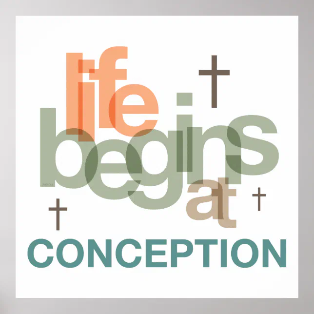 Life Begins At Conception Poster | Zazzle