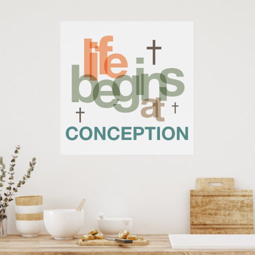 Life Begins At Conception Poster | Zazzle