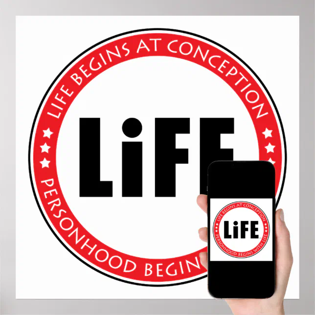 Life Begins At Conception Poster | Zazzle
