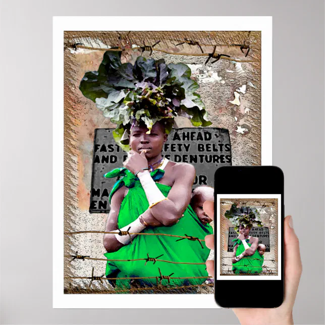 Life Behind a Barb Wire Fence Poster | Zazzle