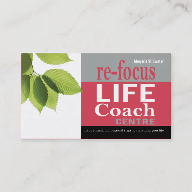 Life Coach Centre Personal Goals Motivational Business Card | Zazzle