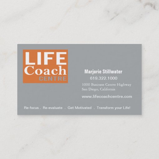 Life Coach Centre Personal Goals Motivational Business Card | Zazzle