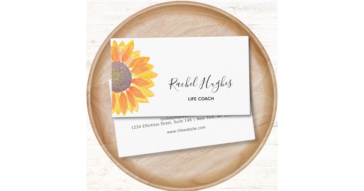 Life Coach Flower Business Card | Zazzle