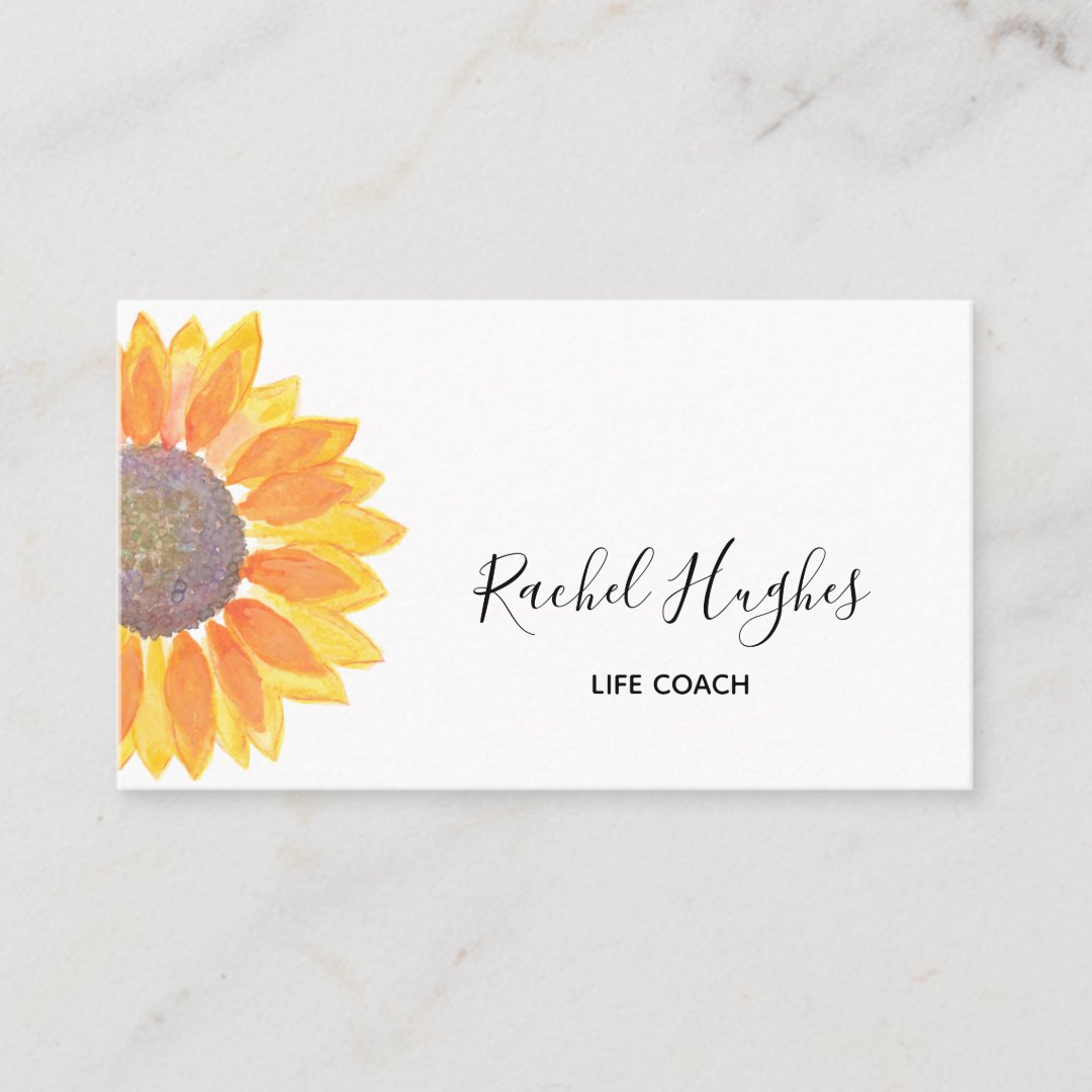 Life Coach Flower Business Card | Zazzle