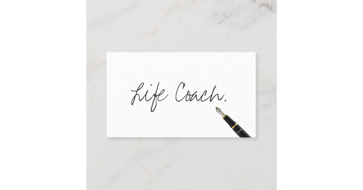 Life Coach Free Handwriting Script Business Card | Zazzle
