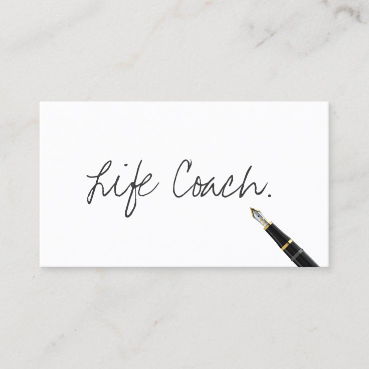 Life Coach Free Handwriting Script Business Card | Zazzle