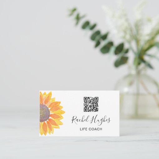 Life Coach QR Code Business Card | Zazzle