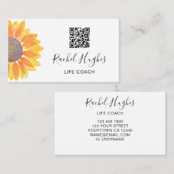 Life Coach QR Code Business Card | Zazzle