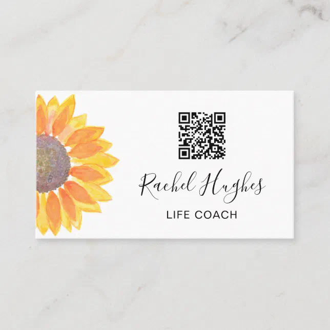 Life Coach QR Code Business Card | Zazzle