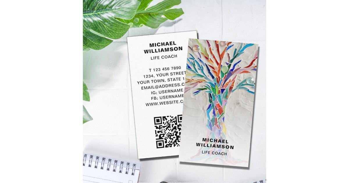 Life Coach QR Code Business Card | Zazzle