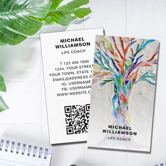 Life Coach QR Code Business Card | Zazzle