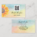 Life Coach QR Code Colorful Business Card | Zazzle