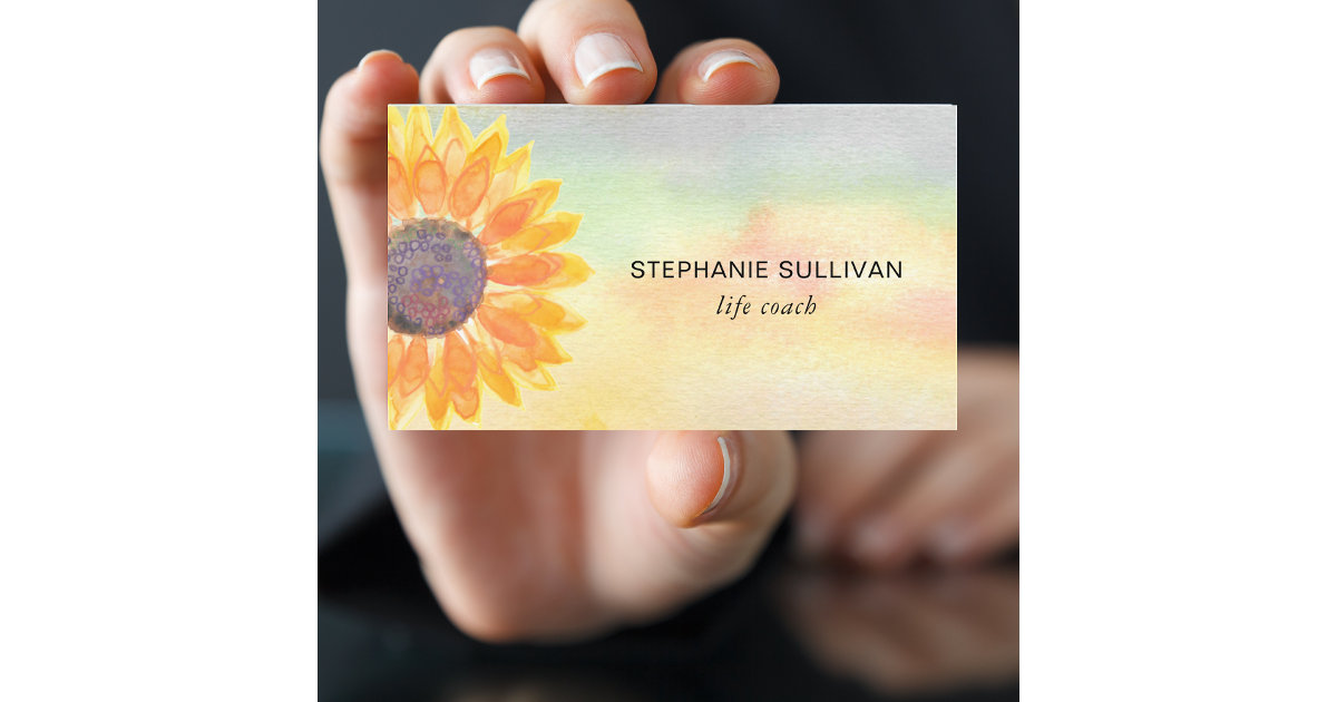 Life Coach Watercolor Business Card | Zazzle