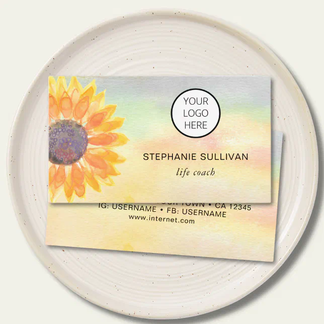 Life Coach Your Logo Colorful Business Card | Zazzle