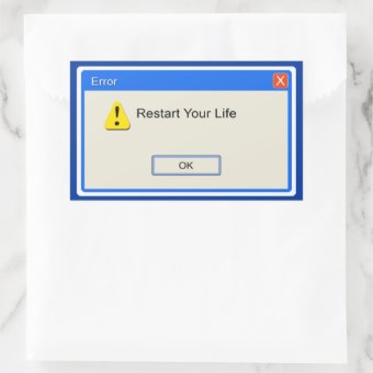 Life Error Rectangular Sticker | Zazzle