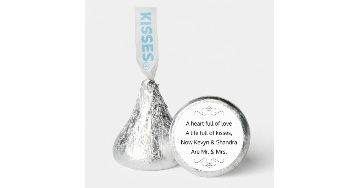 Life Full Of Kisses New Mr and Mrs Poem Wedding Hershey®'s Kisses® | Zazzle