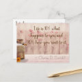 Life Happens Inspirational Postcard | Zazzle