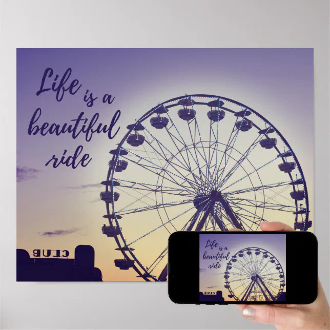 Life Is A Beautiful Ride Carnival Photograph Poster | Zazzle