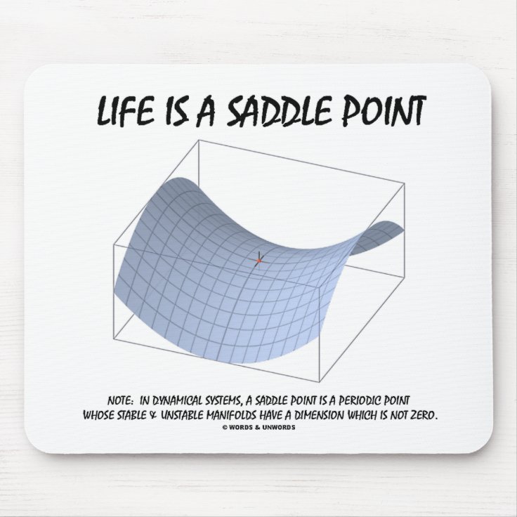 Life Is A Saddle Point (Math & Geometry) Mouse Pad | Zazzle