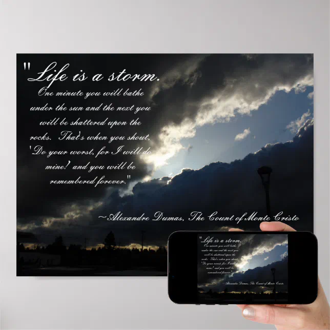 Life Is A Storm Quote Poster | Zazzle