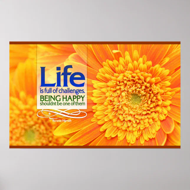 Life is Full of Challenges Motivational Poster | Zazzle