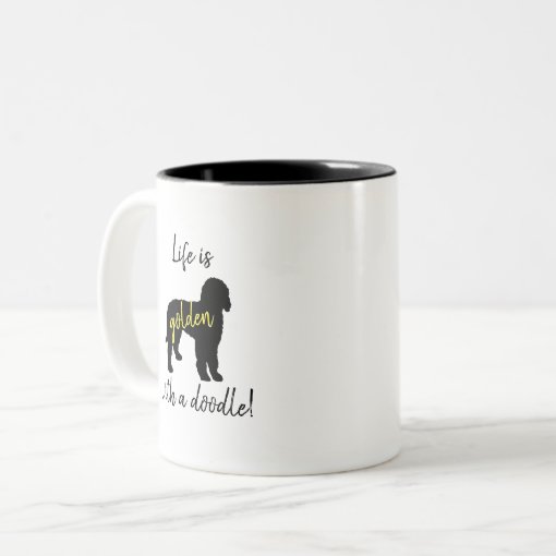 Life Is Golden With A Doodle Coffee Mug | Zazzle