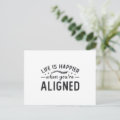 Life Is Happier When You're Aligned Chiropractic Postcard | Zazzle