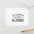 Life Is Happier When You're Aligned Chiropractic Postcard | Zazzle