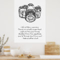 Life is like a camera quote poster | Zazzle