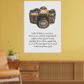 Life is like a camera quote poster | Zazzle
