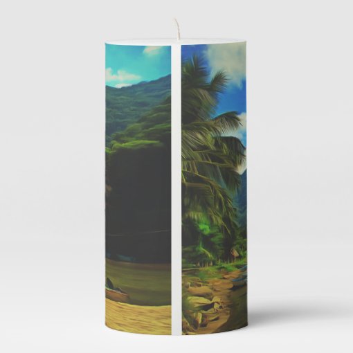 Life is like Fishing 0344 Pillar Candle | Zazzle