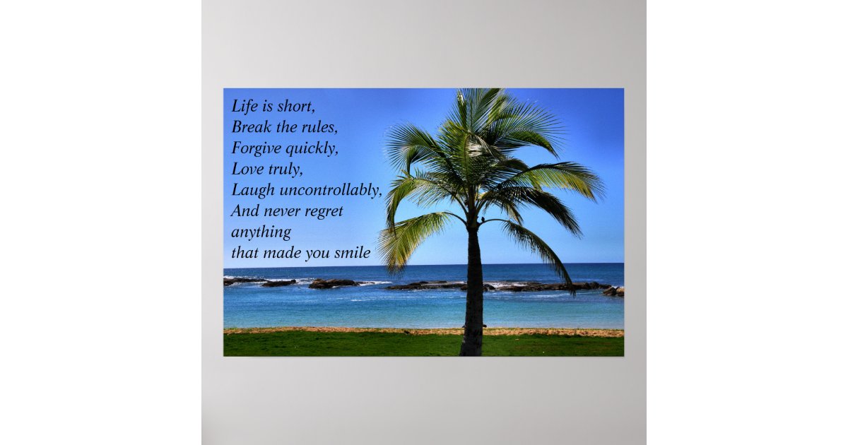 Life is short poster | Zazzle