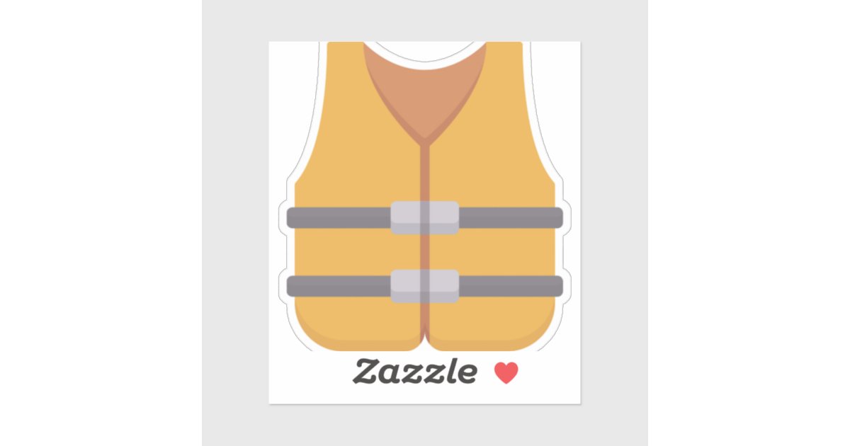 Life jacket sticker | Zazzle