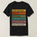 Life Lessons Motivational T-Shirt | Zazzle