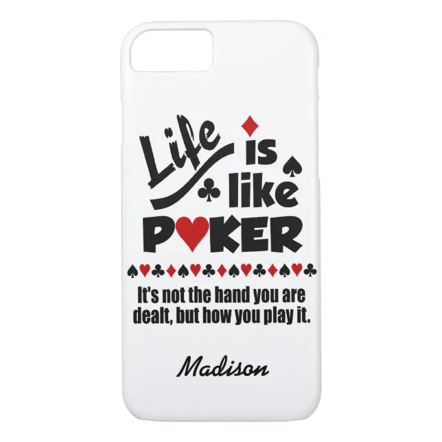 Life Like Poker custom name phone cases | Zazzle