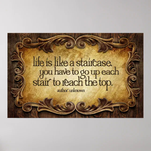 Life Like Staircase Inspirational Poster Print | Zazzle