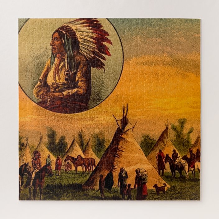 Life of the American Indians Jigsaw Puzzle | Zazzle.com