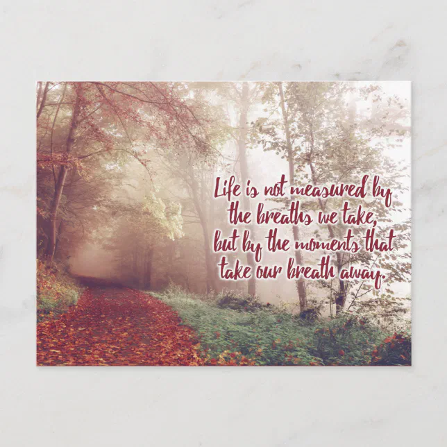Life Quote postcard | Zazzle