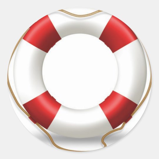 Life Ring Preserver Classic Round Sticker | Zazzle.com
