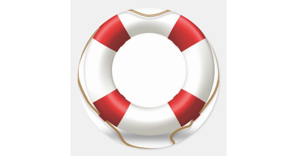 Life Ring Preserver Classic Round Sticker | Zazzle