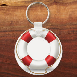 Life Ring Preserver Keychain | Zazzle