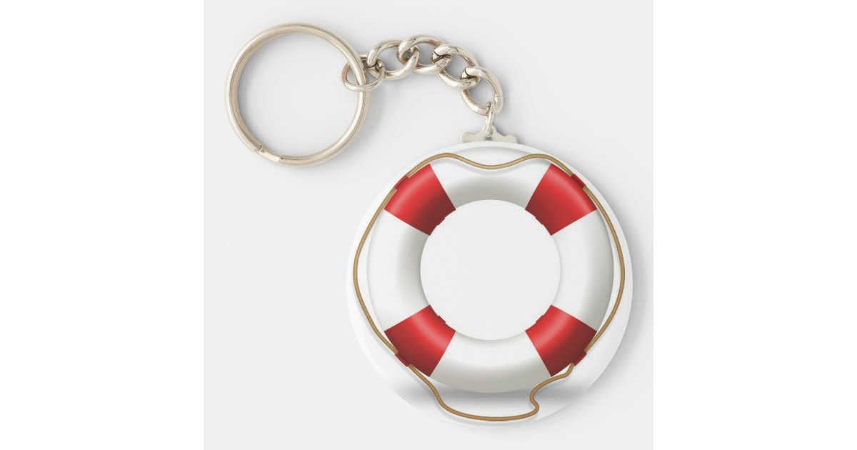 Life Ring Preserver Keychain | Zazzle.com